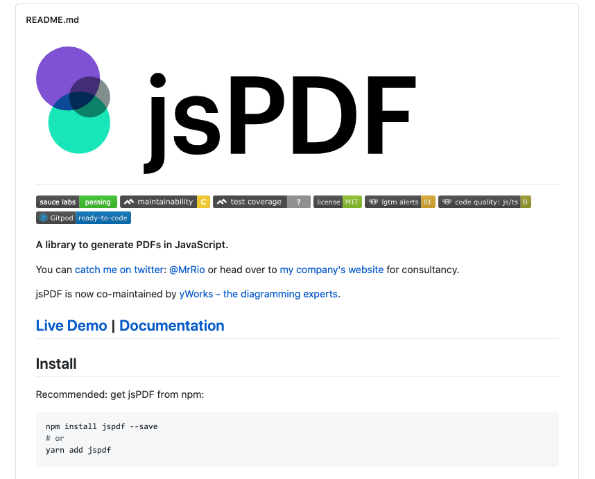 JavascriptでPDFを作成するライブラリまとめと比較 - labelmake.jp